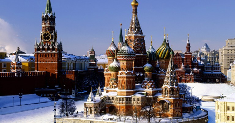 Moscou en hiver : la splendide vue du ciel